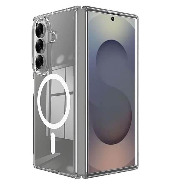 Magsafe Калъф за SAMSUNG Z Fold 7, Magnetic Acrylic Clear Case, Черен ...