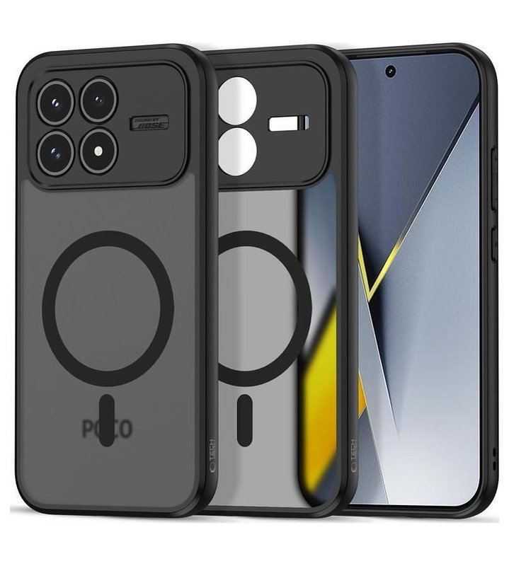 Magsafe Калъф за Xiaomi Poco F8 Pro, Tech-Protect MagMat Case, Черен ...
