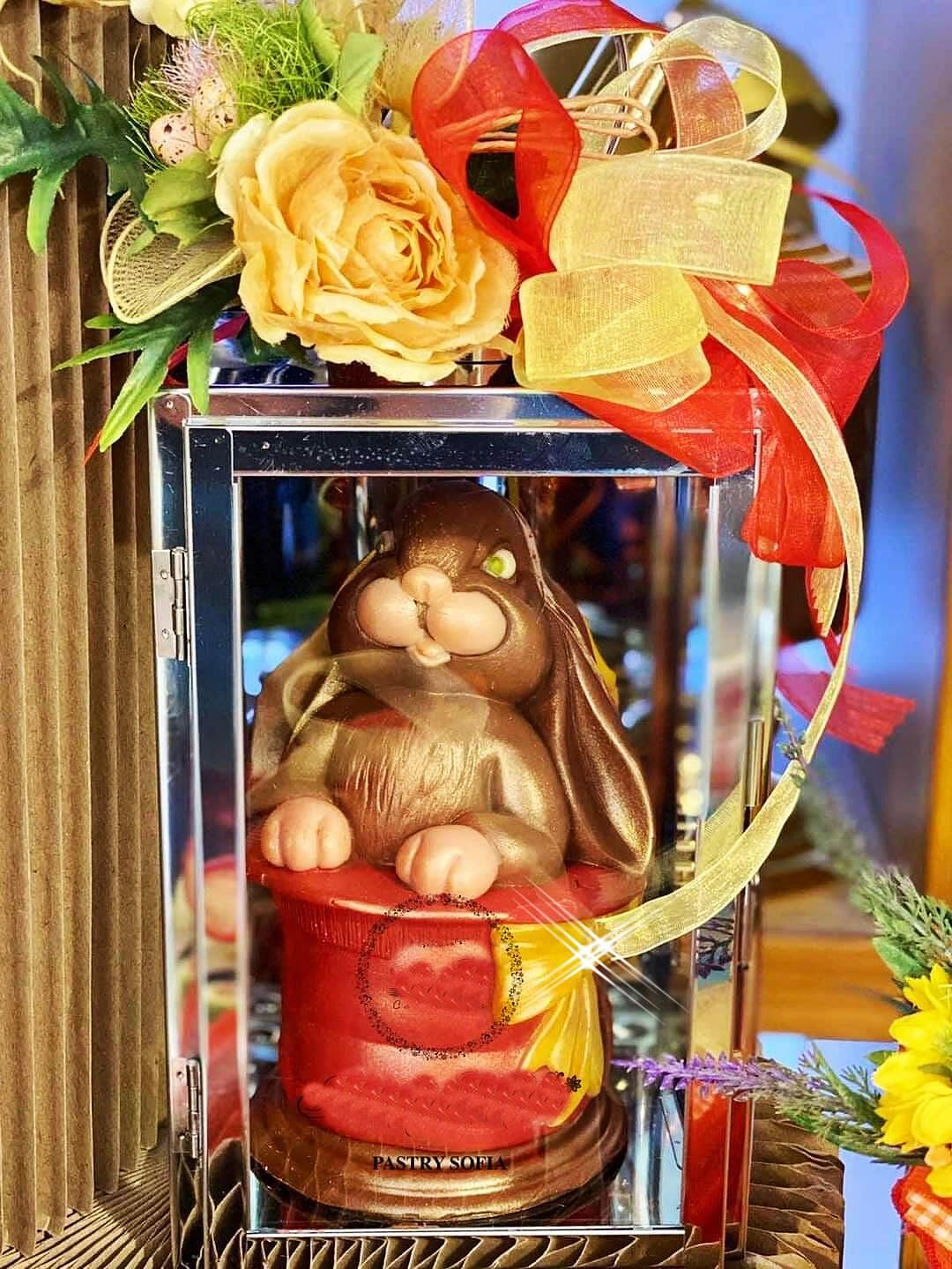 Шоколадов заек за Великден + подаръчна кутия