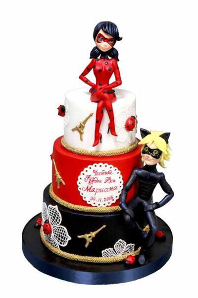 Детска торта Калинката и Черния Котарак 1