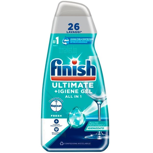 Finish Ultimate + Igiene Gel All in 1 Fresh Гел за съдомиялна със свеж ...