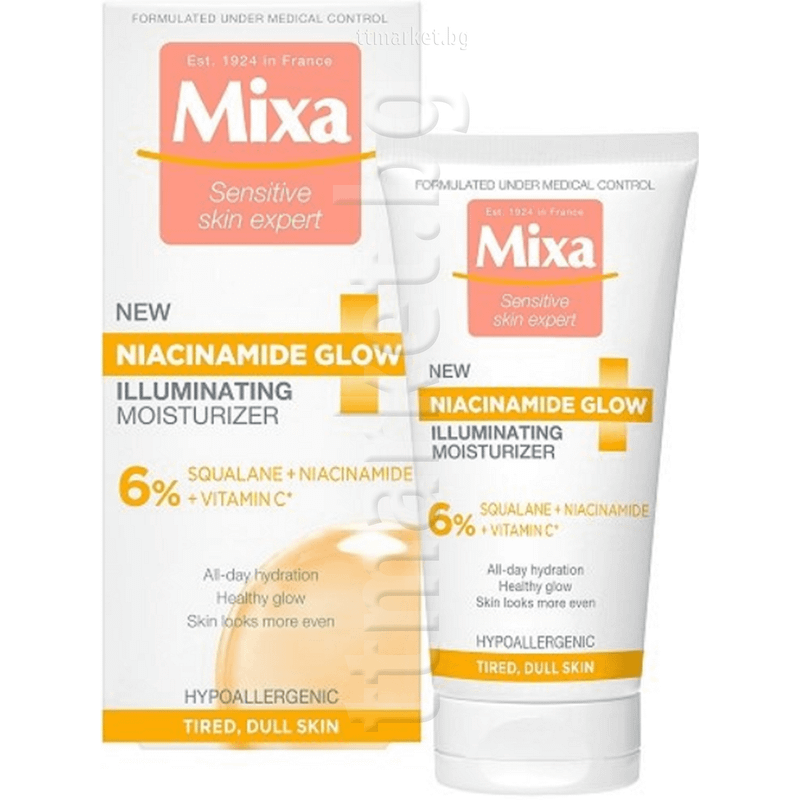 Mixa Niacinamide Glow Illuminating Moisturizer Хидратиращ тониращ крем ...