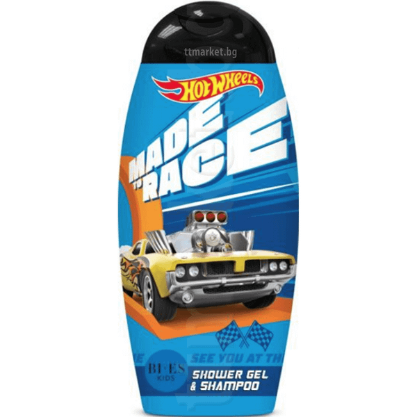BI-ES Hot Wheels Made To Race Shower Gel & Shampoo Детски шампоан и душ ...