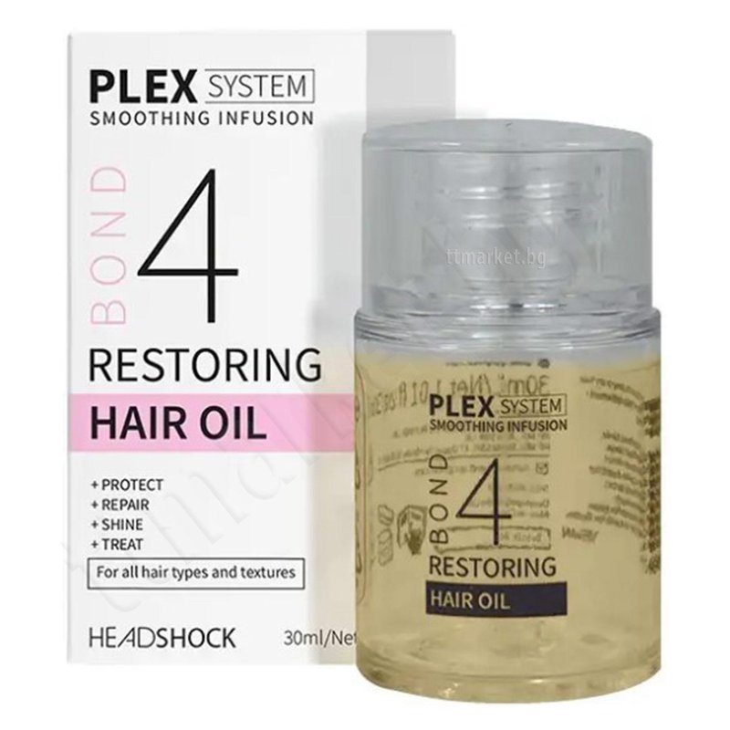 Plex System Restoring Hair Oil 4 Веган възстановяващо масло за коса 30 ...