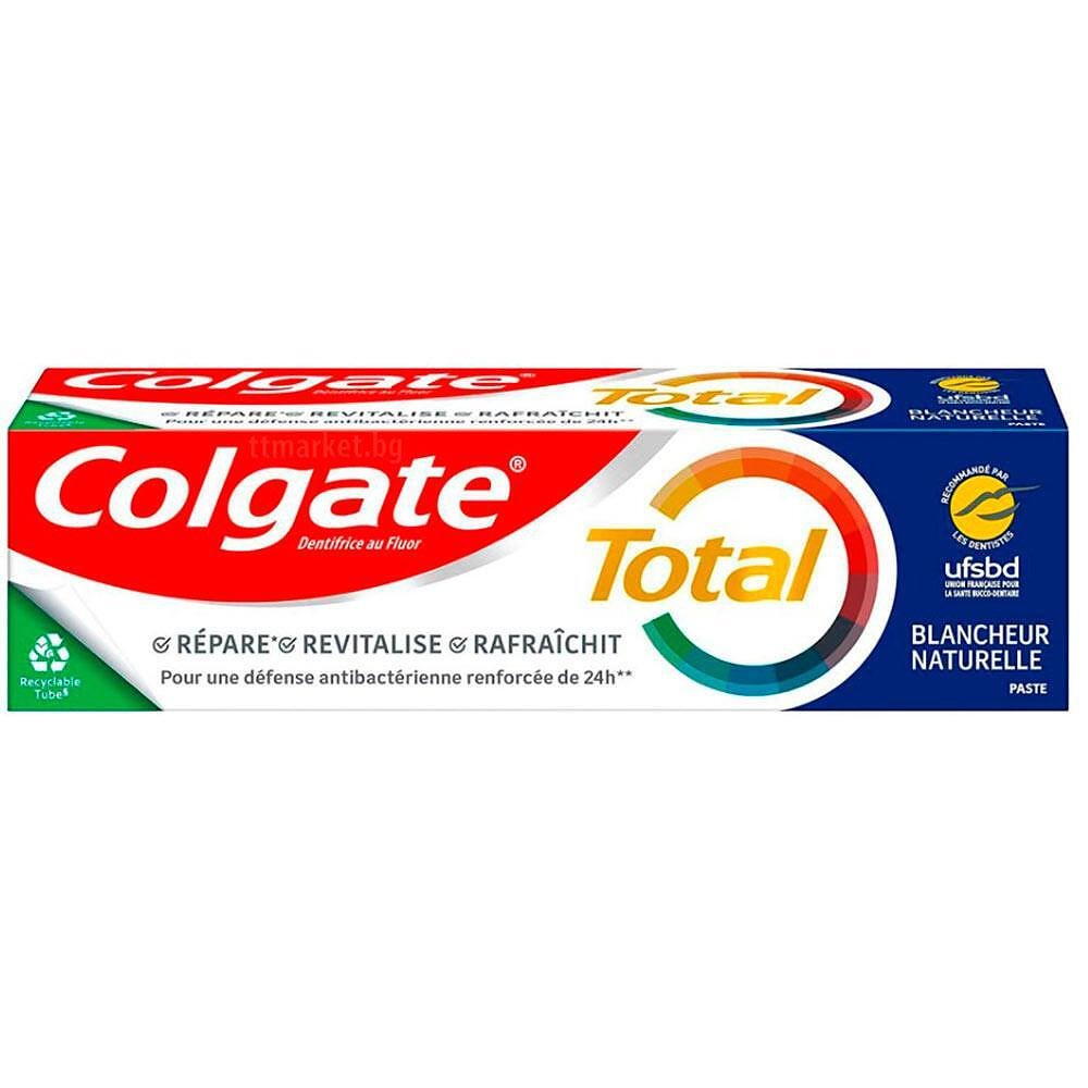 Colgate Total Blancheur naturelle Избелваща паста за зъби 75 мл Френско ...