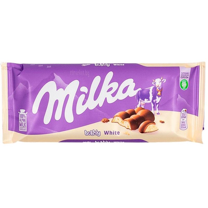Milka Bubbly White 95гр