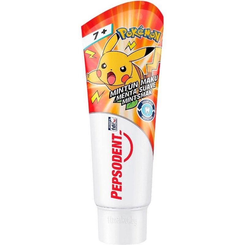 Pepsodent Mintun Maku Pokemon 7+ Детска паста за зъби Покемон 75 мл ...