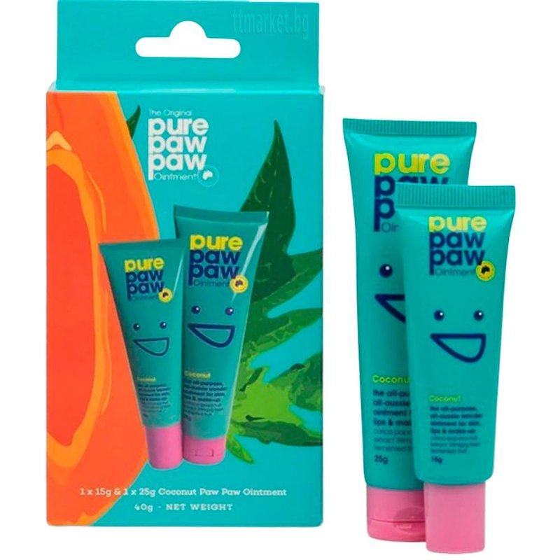 Pure Paw Paw Coconut Ointment Duo Универсален лосион 2 бр Английско ...