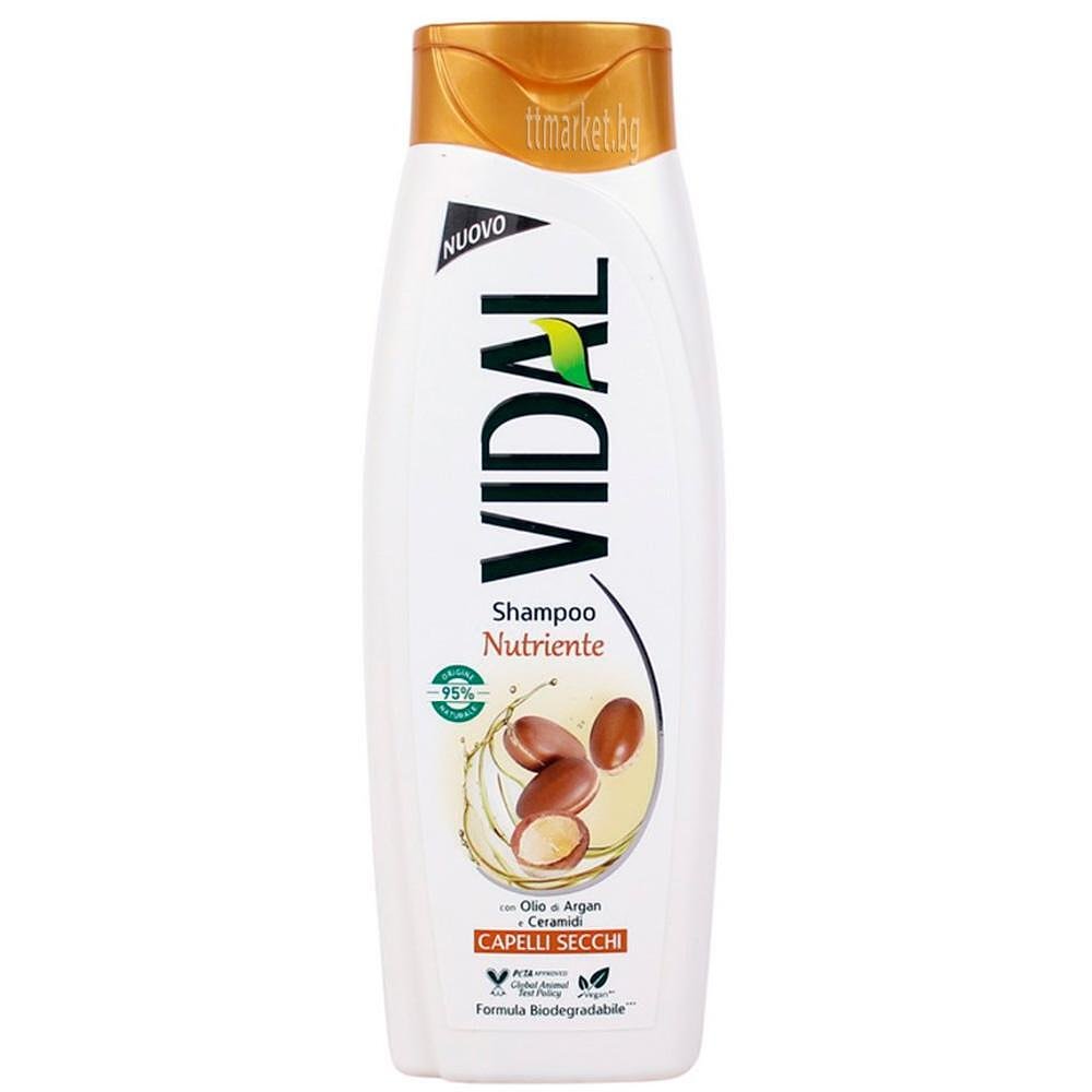 Vidal Nutre & Ripara Shampoo Capelli Secchi con Olio di Argan e ...