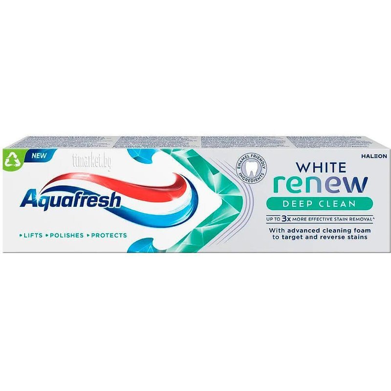 Aquafresh White Renew Deep Clean Избелваща паста за зъби 75 мл