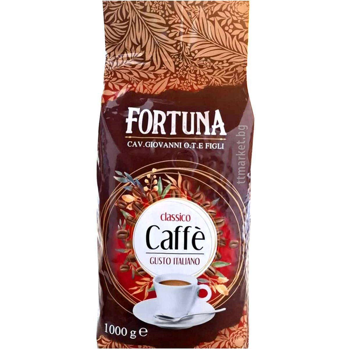 Fortuna Classico Caffe Gusto Italiano Печено кафе на зърна с Италиански ...
