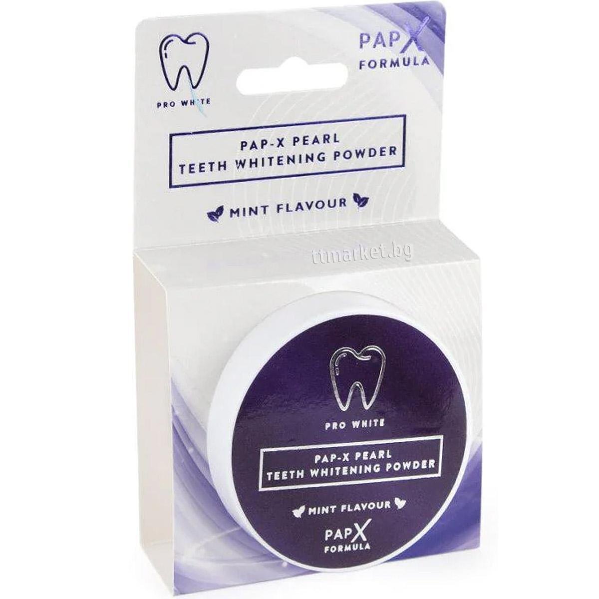 Pro White PAP - X Pearl Teeth Whitening Powder Mint Flavour Избелваща ...