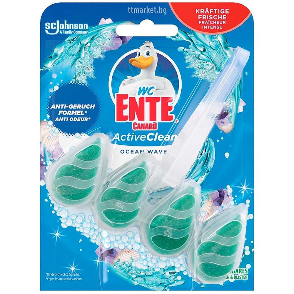 WC-Ente=Duck Active Clean Ocean Wave Ароматизатор за тоалетна кошничка ...