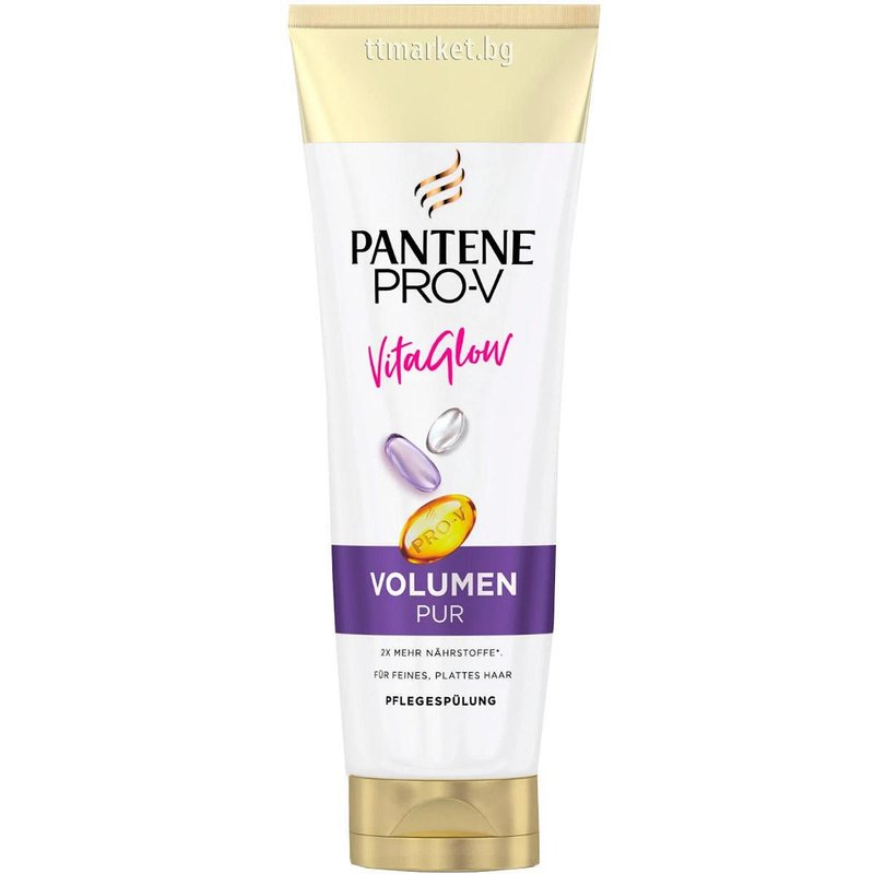 Pantene Pro-V VitaGlow Volumen Pur Pflegespulung Балсам за обем на фина ...