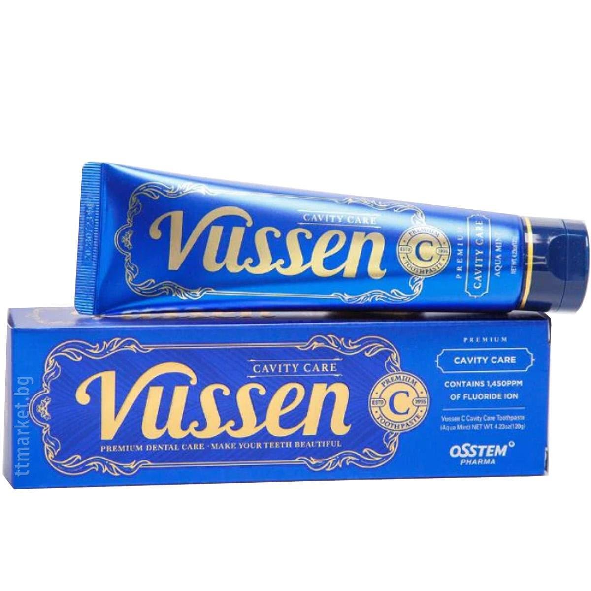 Vussen Premium Cavity Care Toothpaste Паста за зъби с флуорид с премиум ...