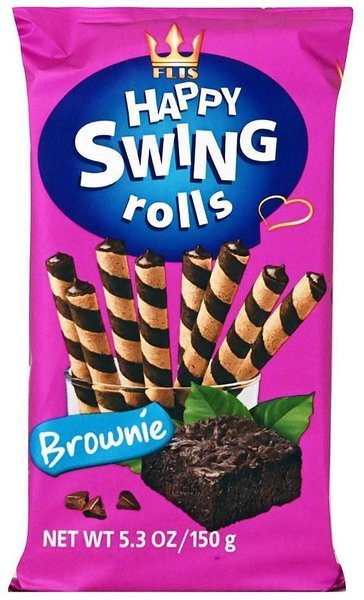 Happy Swing Rolls Brownie Вафлени пурички с крем от Брауни 150 гр ...