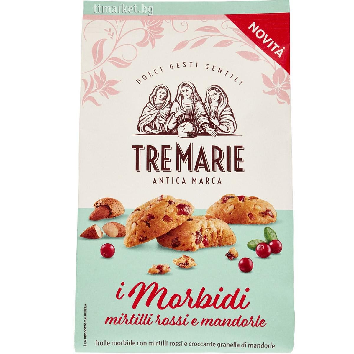 Tre Marie i Morbidi Mirtilli Rossi e Mandorle Маслени бисквити с ...