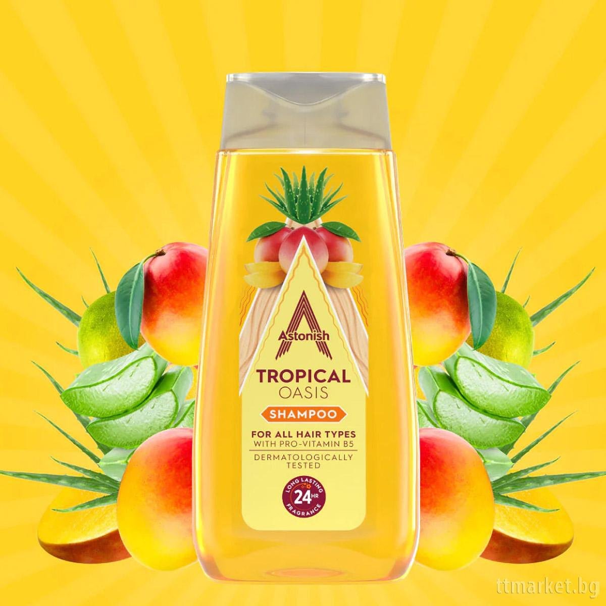 Astonish Tropical Oasis Shampoo Шампоан за всички типове коса с про ...