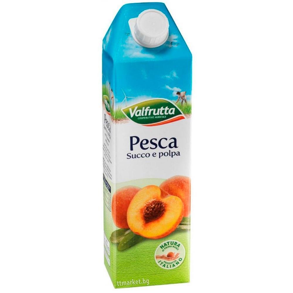 Valfrutta Pesca Italiana Succo E Polpa Сок с Праскова 1 л Италианско ...