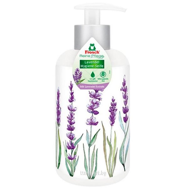 Frosch Reine Pflege Lavandel Hygiene Seife pH 5.5 Teчен сапун с ...