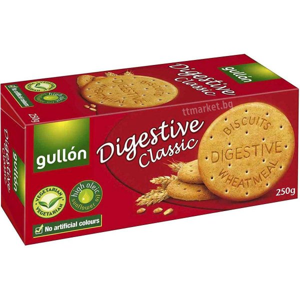 Gullоn Digestive Classic Бисквити с високоолеиново слънчогледово олио ...