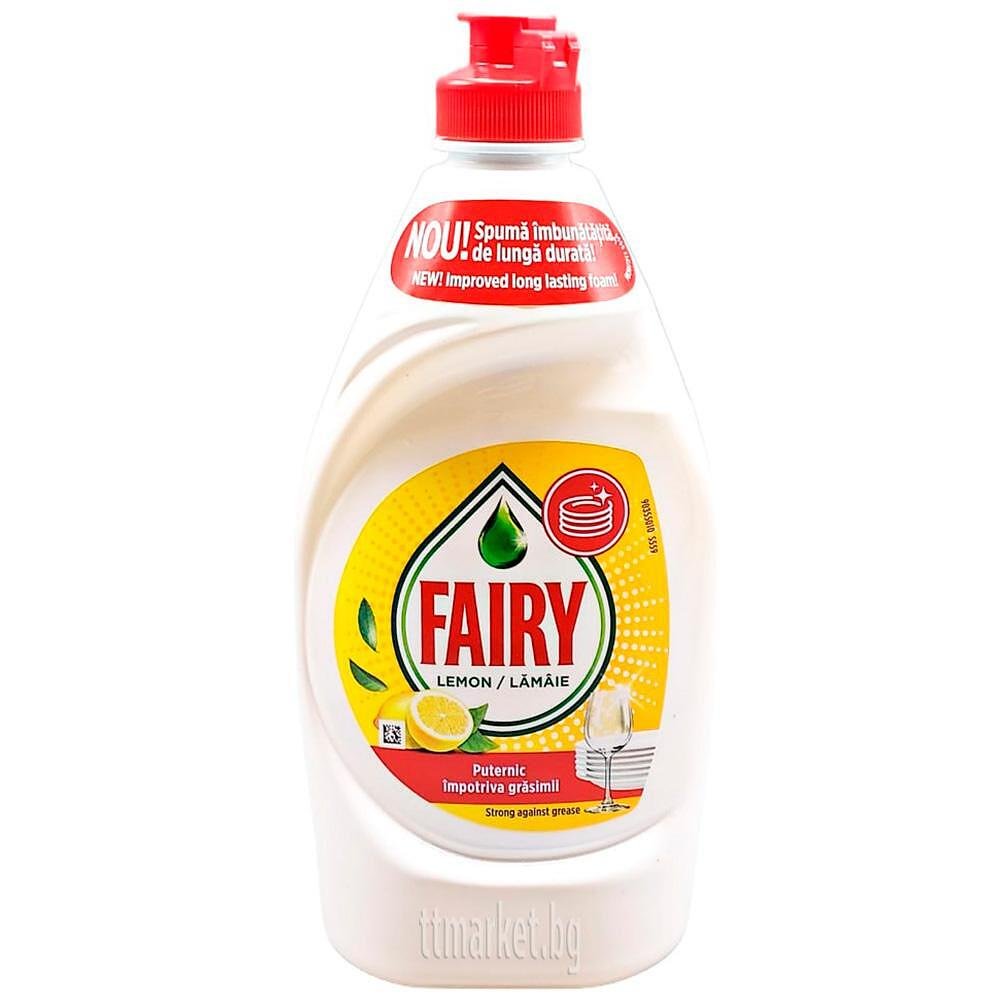 Fairy Lemon Spuma Imbogatita de Lunga Durata Веро за съдове с аромат на ...