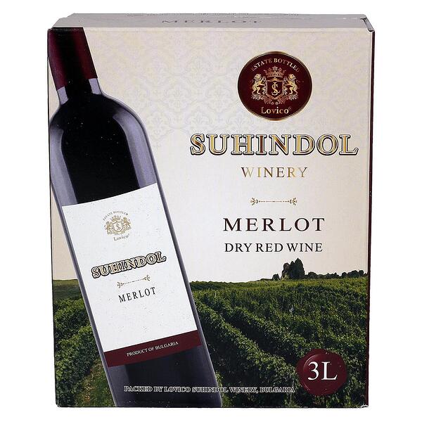 Вино СУХИНДОЛ Мерло 3 л
