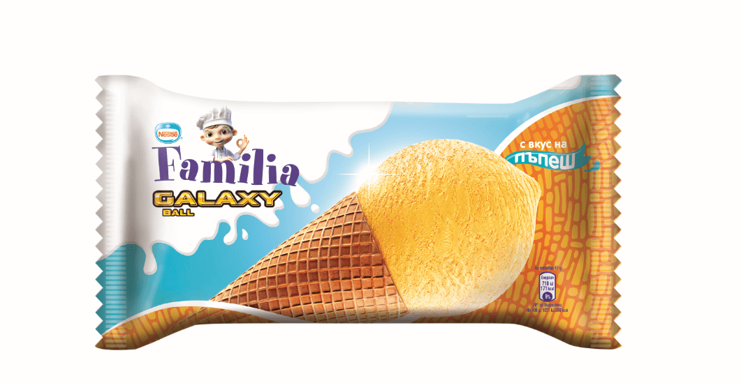 Сладолед GALAXY BALL Пъпеш 67 г