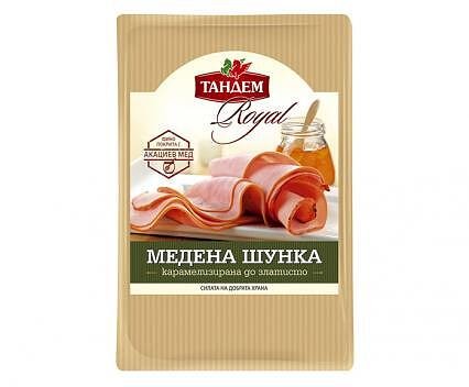 Шунка ТАНДЕМ ROYAL медена слайс, 180гр