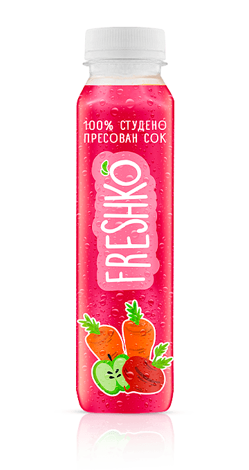 Сок FRESHKO ябълка,цвекло и морков 330 мл.