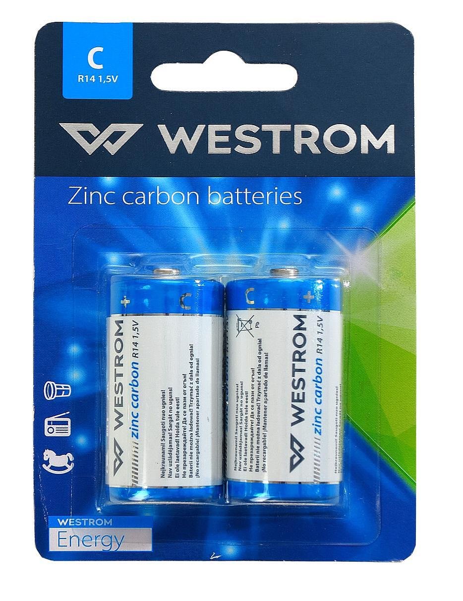 Батерии WESTROM C,2бр,R14,1.5V