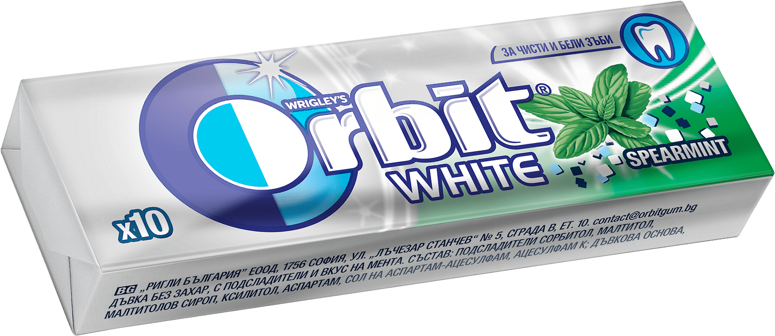 Дъвки ORBIT white spearmint 14гр