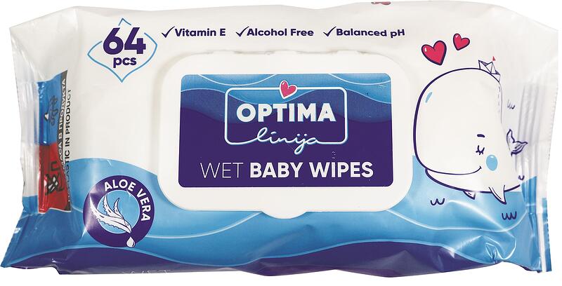 Мокри кърпи OPTIMA LINIJA Baby 64 бр