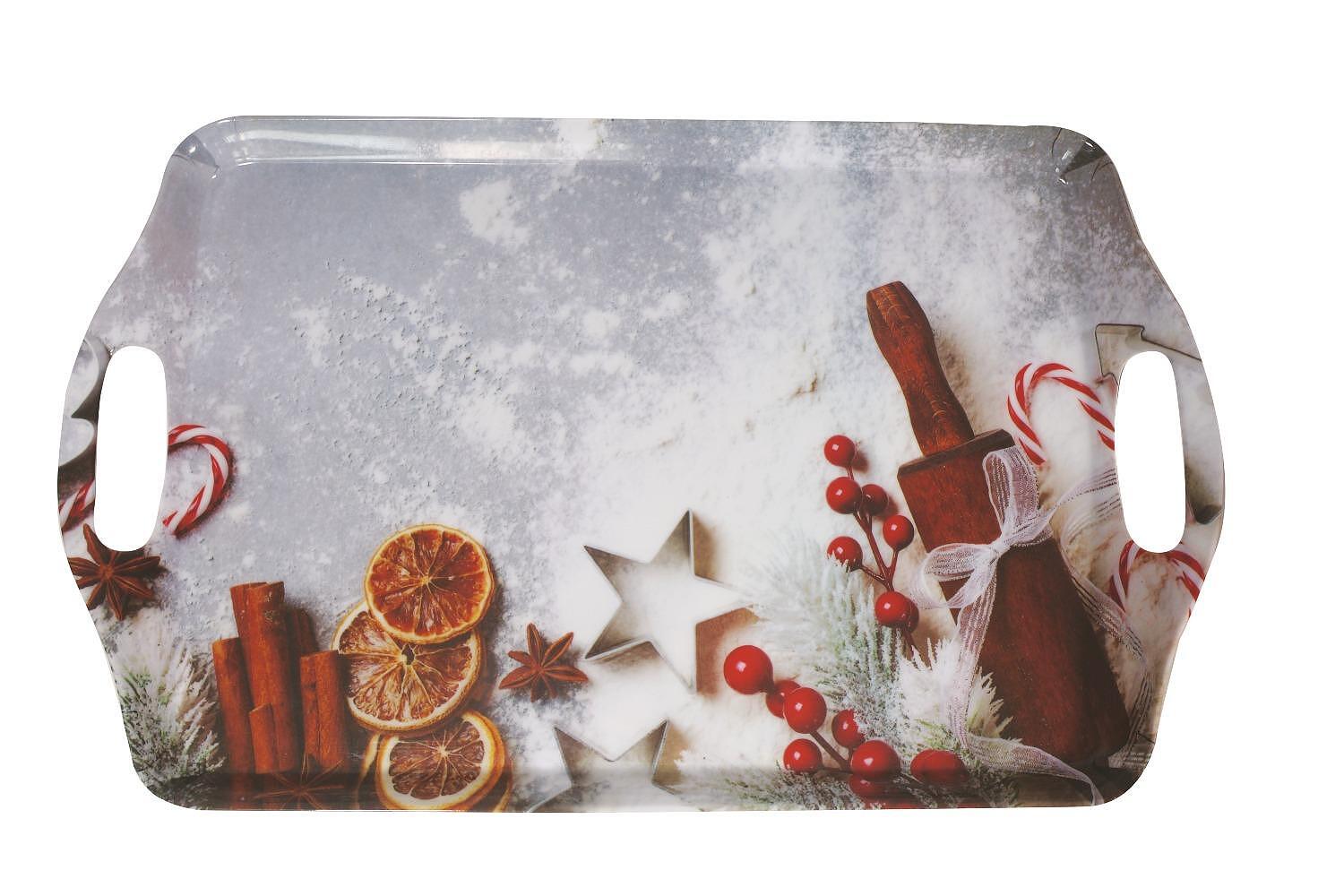 Поднос с коледни мотиви 45х30.5х2 см
