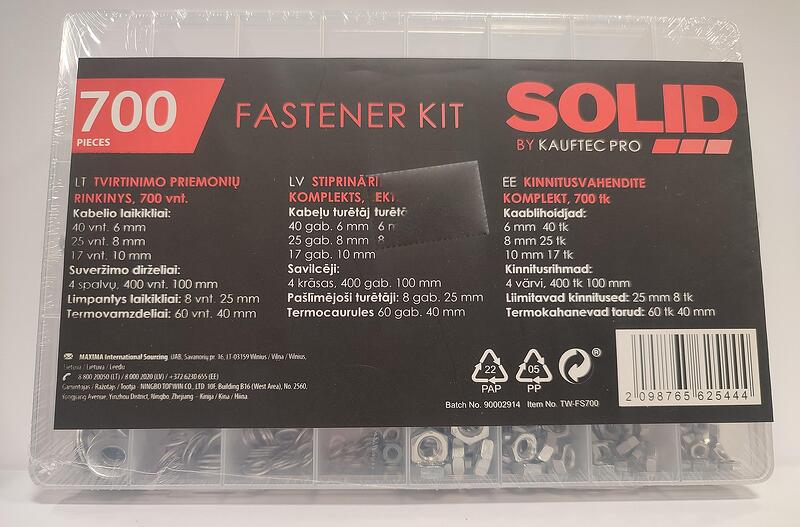 Комплект крепежни елементи KAUFTEC PRO 700 бр.