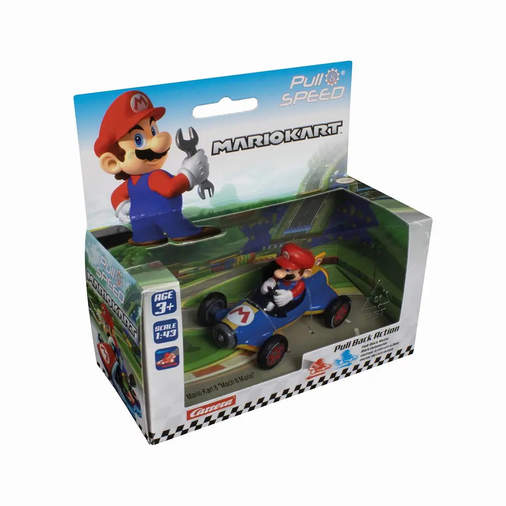 Carrera Super Mario Mach 8 Mario количка 1:43