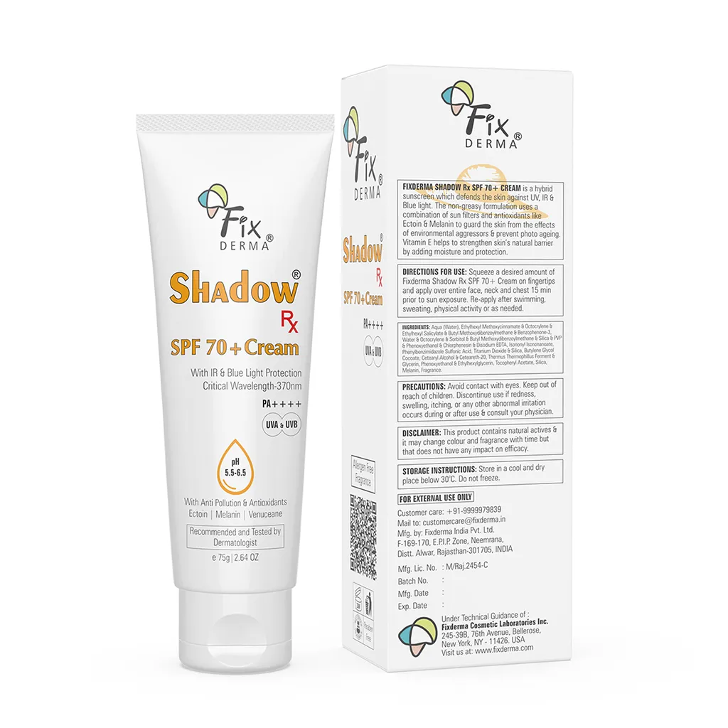 FIXDERMA | Shadow Rx SPF 70+ Cream, 75 ml