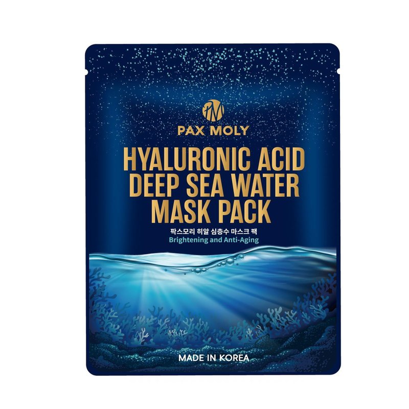 PAX MOLY | Hyaluronic Acid Deep Sea Water Mask Pack, 25 ml | Шийт-маски