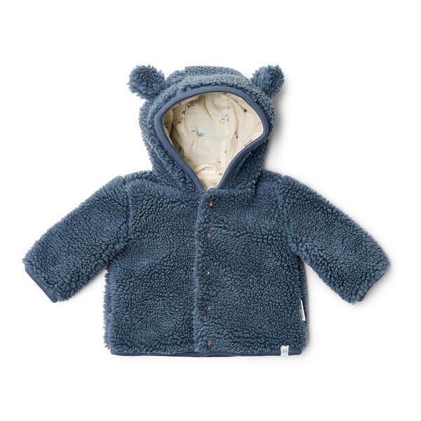 Бебешко Яке Teddy Stone Blue, Newborn Naturals | Зимни Дрехи | Little Dutch