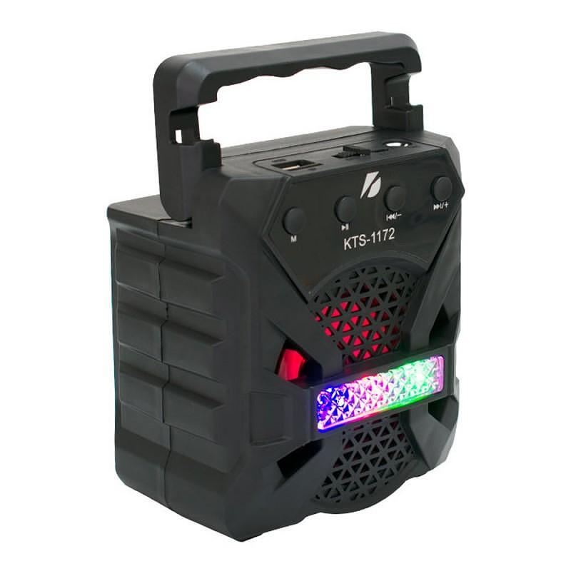 Преносима колона 3" КТS-1172, 5W, Bluetooth, FM, LED светлина