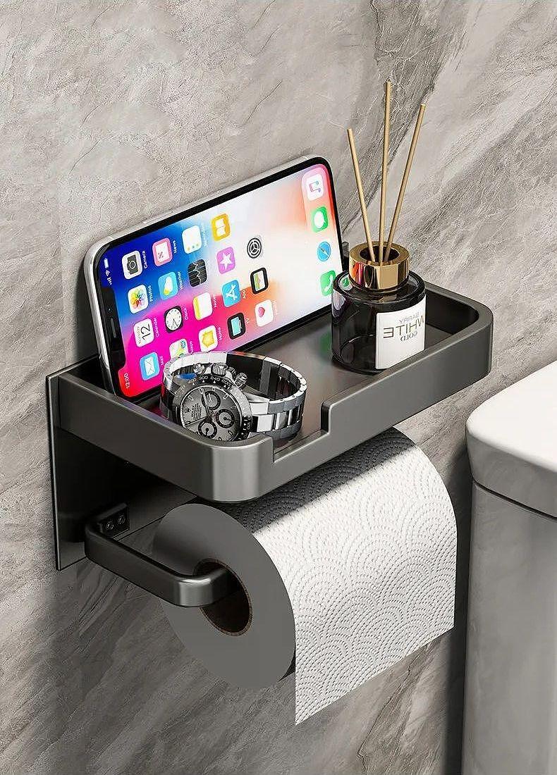 Поставка за тоалетна хартия Aquaware с място за смартфон или аксесоари