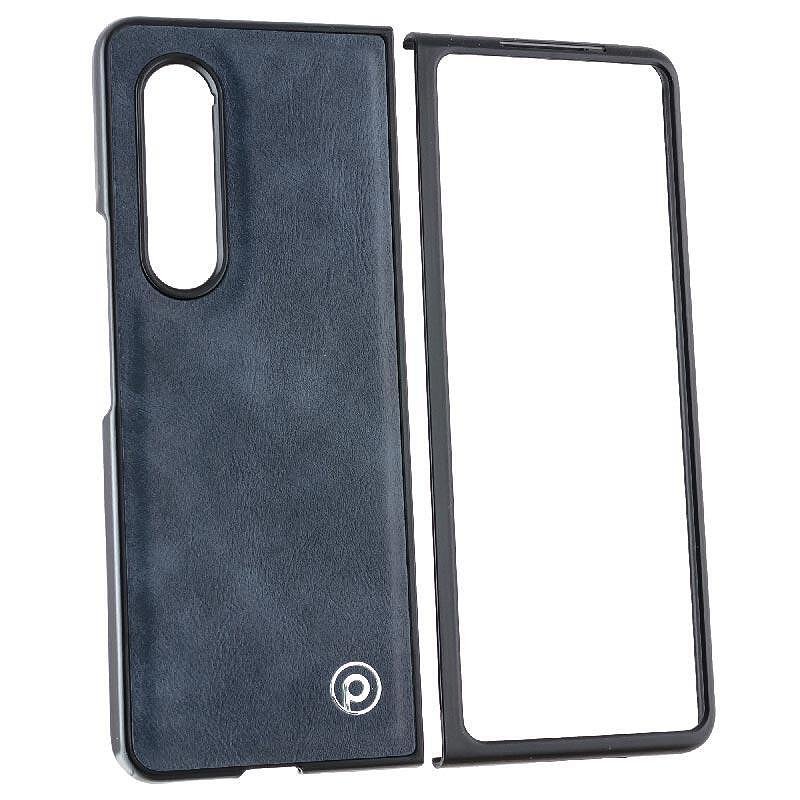 Твърд калъф Leather back - Samsung Z Fold 3 (син)