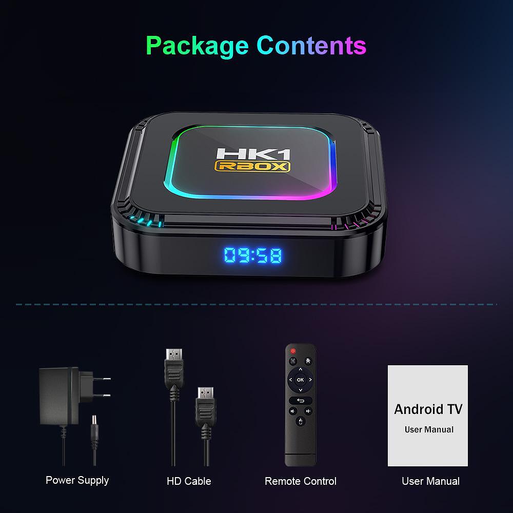 TV Box HK1 4GB RAM 64GB ROM Android 13