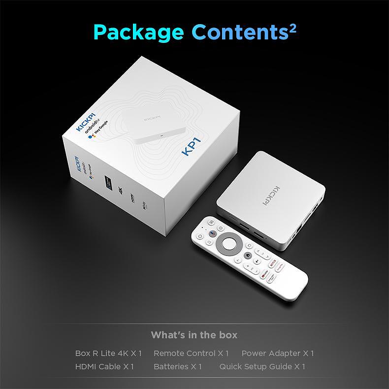 Android TV Box KickPI 2GB RAM / 32GB ROM AndroidTV + Certificate