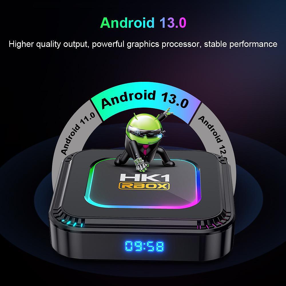 TV Box HK1 4GB RAM 64GB ROM Android 13