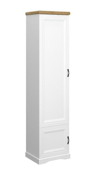 Висок шкаф RIVA REG 2D бял - дъб харбор