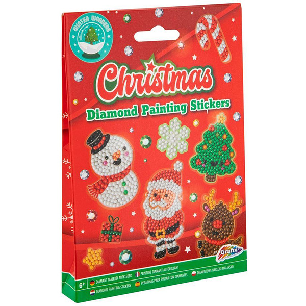 Комплект Коледни Диамантени Стикери - 12 броя