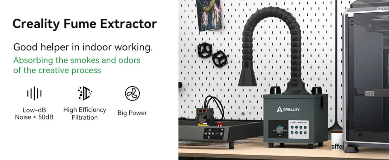 Creality Fume Extractor – пречиствател на изпарения с HEPA H13 ...
