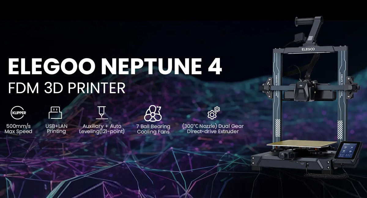 3D Принтер FDM Elegoo Neptune 4 225x225x265mm Klipper