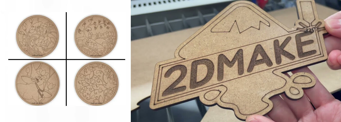 MDF лист 300x300x3 мм за лазерно гравиране и рязане | 3izmerno.com